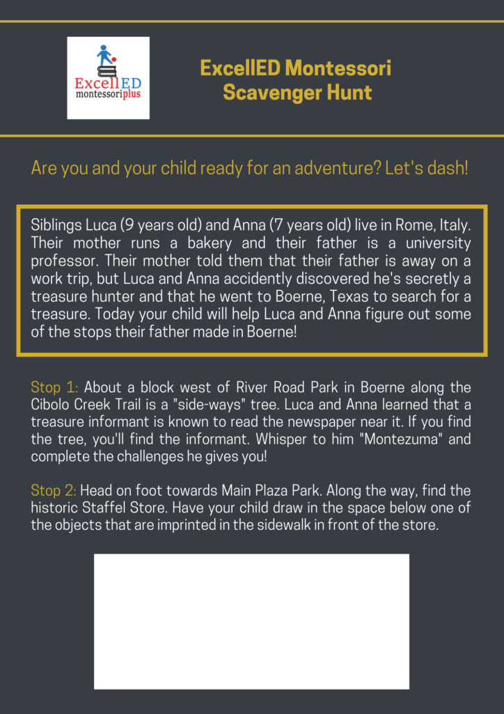 Scavenger Hunt - Excelled Montessori Plus